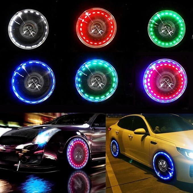 Car Tire LED Wheel Lights | Stylish, Safe & Smart Night Driving ...